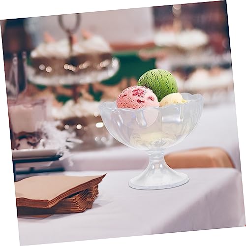 FELTECHELECTR 2pcs Dessert Goblet Glass Dessert Cups Mini Dessert Cup Glass Trifle Bowl Sundae Cup Glass Pudding Cup Footed Dessert Cup Ice Cream Footed Cup Dessert Bowl Dessert Server