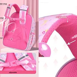 Uamdrup Pink Rainbow Unicorn Backpack For Girls,Kids GIrls Backapck With Lunch Box,16Inch Bookbag Schoolbag With Pencil Case Tote Bag