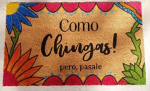 bathroom doormat como chingas! pero pasale - funny spanish doormat，doormat kitchen door mat bedroom carpet porch rugs 16 * 24in