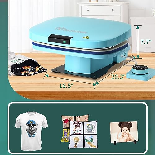 YITAHOME Auto Heat Press Machine for T Shirts, 15x12 Smart T-Shirt Press Machine, Clam Shell Sublimation Transfer with Auto Release, Heat Printing Machine for Pillow, Canvas Bag, Album or More