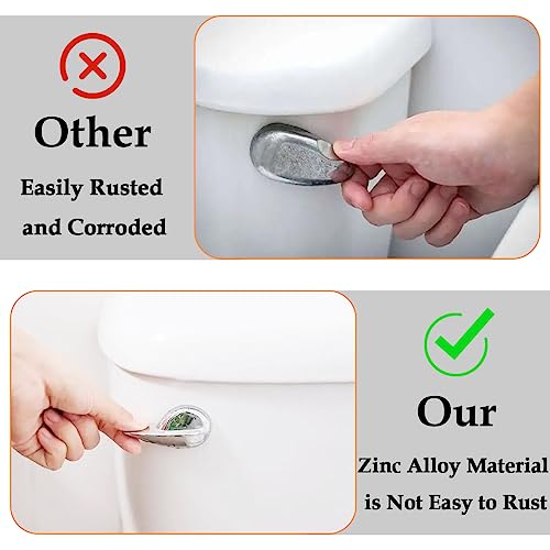 HONSNKS Toilet Tank Flush Lever Replacement, Universal Front Mount Handle Toilet Tank Trip Lever for Most Side Mount Toilets Tank (1 Pieces, Chrome Finish)