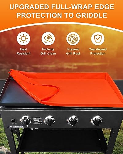 OFUN 36" Full-Wrap Edge Griddle Mat for Blackstone, Silicone Protective Cover Mats Compatible with Blackstone, Blackstone Griddle Accessories, Reusable &Durable, All Year Round Protection