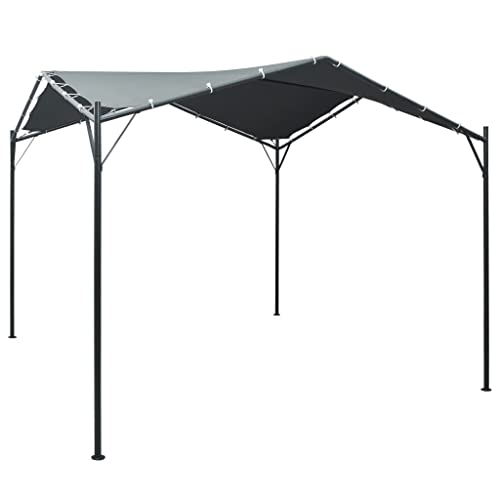 Barbecue Pavilion Terrace Gazebo Outdoor Gazebo Gazebo Pavilion Tent Canopy 9.8ft x9.8ft Steel Anthracite for Backyard Patio Lawn Garden