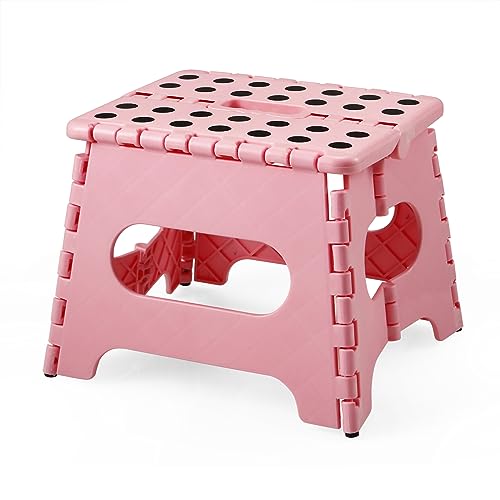 PandaEar Small Folding Step Stool for Kids, 7.5 Inch Mini Collapsible Foldable Step Stool, Portable Stepping Stool, Study Plastic Foot Stool, Kids Stool for Bathroom Kitchen, Bedroom