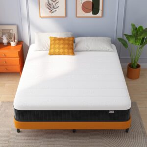 Swbvs Mattress Queen Size, 12 Inch Memory Foam Firm Queen Mattress Size with Hybrid Queen Bed Mattress in a Box Pressure Relief & Supportive Queen Size Mattress