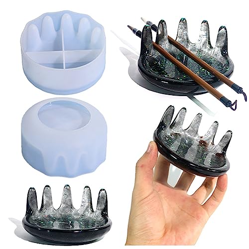 DIY Tray Silicone Resin Mold Crown Epoxy Resin Casting Mold for DIY-Jewelry Container Trinkets Rings Storage Plate Mould Storage Box Resin Mold