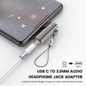 MOSWAG USB C to 3.5mm Jack Type C Headphone Adapter Right Angled Aux Mic Audio Dongle Zinc Alloy Headphone Adapter Compatible with iPhone 15 Plus Samsung Galaxy S23 S22,Huawei P50/40,Mate 40/30