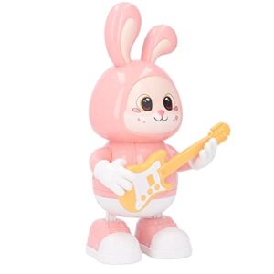 alomejor dancing bunny robot, electric sound develop skills dancing bunny model exquisite kids robot for home decoration (pink)