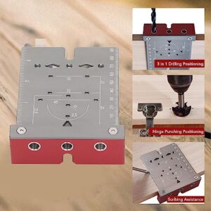 Hinge Jig Drill Guide, 35mm Dowelling Drilling Tool Set Kit Concealed Hinge Jig Kit for Furniture Woodworking