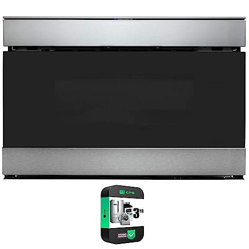 Sharp 24" 1.2 cu.ft. 950W Smart Microwave Drawer, SMD2489ES + Extended Protection Pack