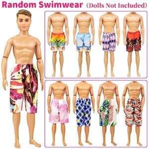 UNICORN ELEMENT 8 Item Summer Doll Clothes for 12'' Boy Doll Include 4 Sets T-Shirt+Pants, 4 Pairs of Swimming Trunks (Random Style and NO Doll)