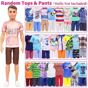 UNICORN ELEMENT 8 Item Summer Doll Clothes for 12'' Boy Doll Include 4 Sets T-Shirt+Pants, 4 Pairs of Swimming Trunks (Random Style and NO Doll)