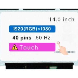 14.0" Screen Replacement for Lenovo Thinkpad L14 (1ST GEN) Model 20U2 LCD Display Panel 40 pins 60 Hz (FHD 1920 * 1080 Touch)