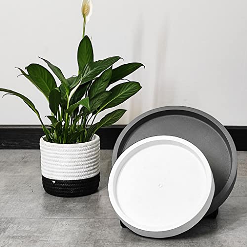 Plant Caddy Plants Mobile Base Plant Caddy Plant Tray on Wheels Plant Pot Base Can be Used in Office, Living Room, Balcony, Patio or Garden Flowerpot Tray (Color : Gray, Size : 22cm)