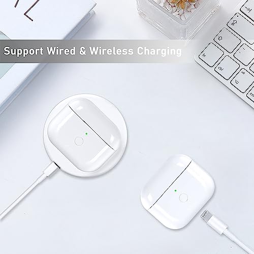 AirPod Pro Charging case - Wireless Charging Case Replacement for AirPods Pro - Charger Case with Sync Button and Built-in 660mA Battery, No AirPod Pro - White