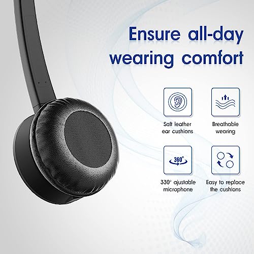 Wired 3.5mm Computer Headphone-QD, Headset with Microphone for Laptop with Mic Noise Cancelling, Computer Headset with Quick Disconnect and Volume Control for Skype Zoom Office Call Center