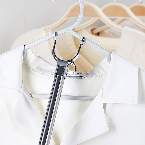 Cabilock 2pcs Telescope Clothes Reach Stick Adjustable Clothes Reaching Pole Retractable Clothesline Rod for Indoor or Outdoor Use