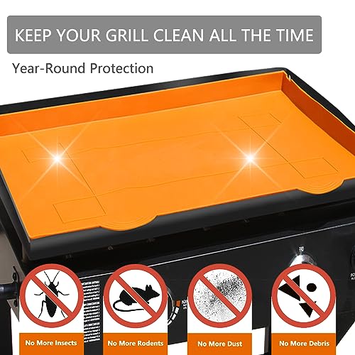 36" Food Grade Silicone Griddle Mat for Blackstone Griddle Accessories, Food Grade Silicone Griddle Cover for Blackstone Accessories Protect Your Griddle from Insects Rust