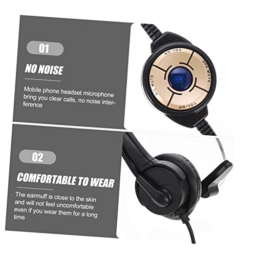 Vaguelly 3pcs Single Ear Headset Microphone Headset Laptop Headphones Telephone Headsets Office Over Ear Wired Live Headset Gaming Wired Headset Practical Headset Computer Headphone Dj Bass