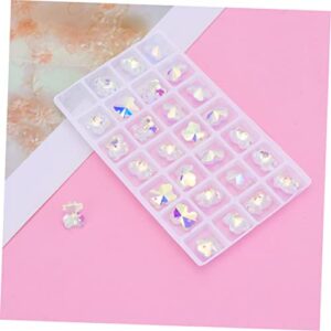 EXCEART 84 Pcs Eyeglass Kit Clear Beads Charm Necklace Glass Teardrop Glass Loose Beads Jewelry Making Pendants Acrylic Beads Satellite Drill Set Crystal Aurora Teardrop Earrings