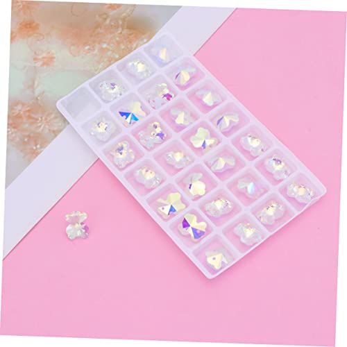 EXCEART 84 Pcs Eyeglass Kit Clear Beads Charm Necklace Glass Teardrop Glass Loose Beads Jewelry Making Pendants Acrylic Beads Satellite Drill Set Crystal Aurora Teardrop Earrings