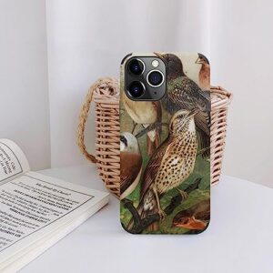 HMLTD Retro Bird Pattern iPhone 13 Case Silicone Shockproof Colorful TPU Scratch-Resistant Slim Protective Shell