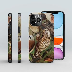 HMLTD Retro Bird Pattern iPhone 13 Case Silicone Shockproof Colorful TPU Scratch-Resistant Slim Protective Shell