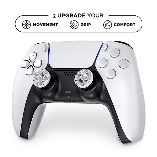 KontrolFreek Clutch for Playstation 5 (PS5) and Playstation 4 (PS4) Controller | Performance Thumbsticks | 2 Low-Rise Concave | Black & White