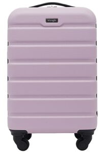 wrangler 20" spinner carry-on luggage, lilac