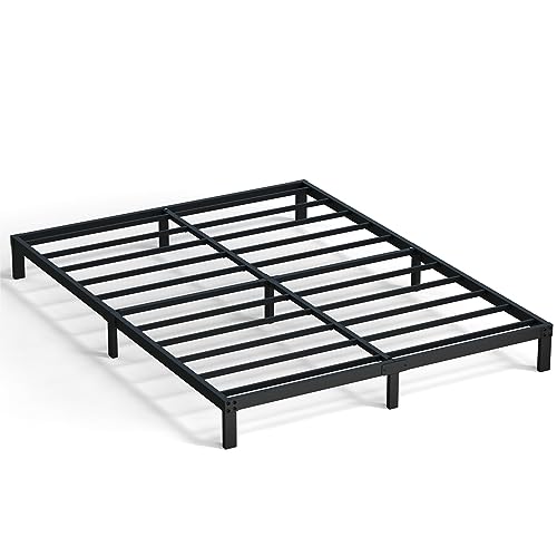 Maenizi King Size Bed Frame No Box Spring Needed, 8 Inch Heavy Duty King Platform Bed Frame Support Up to 3000 lbs, Easy Assembly, Noise Free, Black