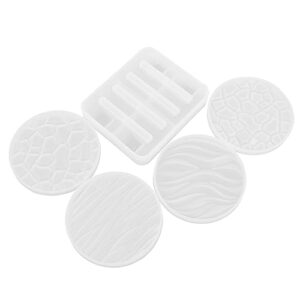 villcase 1 set pallet mold circle tray resin coasters ashtray mold coaster silicone soap molds coaster casting silica gel resin coaster mold coaster holder mold cup pad making tools car mat