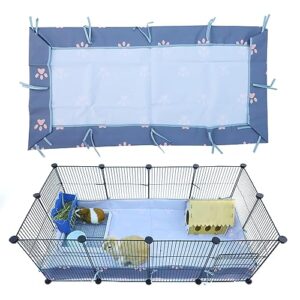 chegron guinea pig cage liner waterproof oxford bottom pet bedding for rabbit chinchilla hedgehog ferret small animals cage c&c playpen accessories, 48x24 inch grey