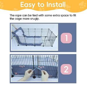 CHEGRON Guinea Pig Cage Liner Waterproof Oxford Bottom Pet Bedding for Rabbit Chinchilla Hedgehog Ferret Small Animals Cage C&C Playpen Accessories, 48x24 inch Grey