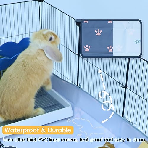 CHEGRON Guinea Pig Cage Liner Waterproof Oxford Bottom Pet Bedding for Rabbit Chinchilla Hedgehog Ferret Small Animals Cage C&C Playpen Accessories, 48x24 inch Grey