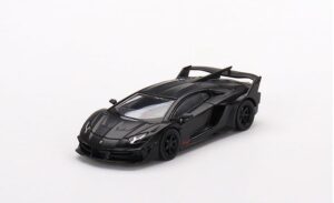 true scale miniatures model car compatible with lb-silhouette works lamborghini aventador gt evo (matte black) limited edition 1/64 diecast model car mgt00502