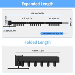 Clothes Drying Rack, Wall Mounted Drying Rack Clothing, Tri-Fold Laundry Drying Rack Wall Mount, Space Saver Retractable Collapsible Drying Rack for Laundry Balcony Apartment