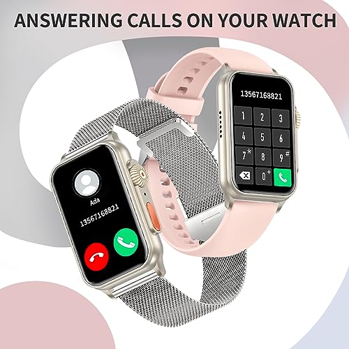 SYEEKOM Smart Watch for Women (Answer/Make Call) 1.57" HD Fitness Tracker Smart Watch with Heart Rate Oxygen Saturation and Sleep Monitoring, IP68 Waterproof Watch for Android and iOS