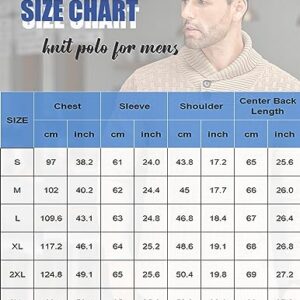 COOFANDY Men's Shawl Collar Sweaters V-Neck Relaxed Fit Basket Knitted Pullovers Navy Blue