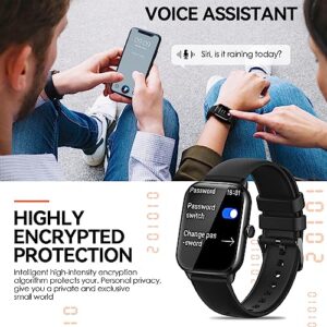 Smart Watch for Men Women Make/Answer Call 1.9" HD Ultra Narrow Edge Screen Smartwatch Compatible with iPhone Samsung Android Phones Waterproof Fitness Tracker with Heart Rate Sleep Monitor Pedometer