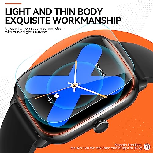 Smart Watch for Men Women Make/Answer Call 1.9" HD Ultra Narrow Edge Screen Smartwatch Compatible with iPhone Samsung Android Phones Waterproof Fitness Tracker with Heart Rate Sleep Monitor Pedometer