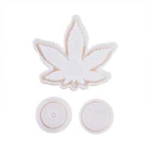 silicone maple ashtray mold,diy crystal epoxy mold maple leaf ashtray tooth grinding cigarette grinding combination silicone mold for cigar pot and jewelry storage tray