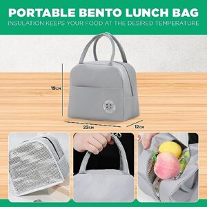 Double-Layer Bento Lunch Box For Adults with Bag | (40oz) Capacity Japanese Lunch Box | Spoon and Fork Set | Sauce Container with Lid | Leak-Proof | Microwave/Dishwasher Safe | Green