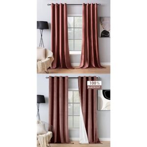 miulee dusty rose velvet curtains 84 inch long and 100% blackout velvet curtains