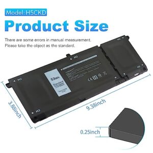 ZAYAUPVL H5CKD 53Wh Battery Replacement for Dell Inspiron 5300 5301 5401 5402 5408 5409 5501 5502 5508 5509,Inspiron 5400 5406 7405 7300 7306 7500 7506 2-in-1 Silver Latitude 3410 3510 Vostro 5502 15V