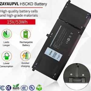 ZAYAUPVL H5CKD 53Wh Battery Replacement for Dell Inspiron 5300 5301 5401 5402 5408 5409 5501 5502 5508 5509,Inspiron 5400 5406 7405 7300 7306 7500 7506 2-in-1 Silver Latitude 3410 3510 Vostro 5502 15V