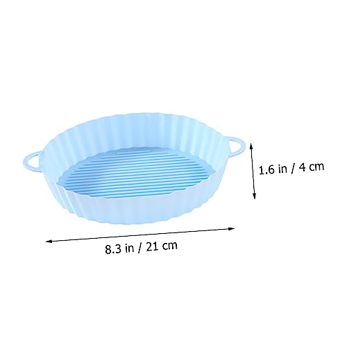 VALICLUD 12 Pcs Bakeware Round Baking Pan Oven Air Fryer Para Air Fryer Air Fryer Grill Air Fryer Silicone Liner Washing Machine Pan Silica Gel Silicone Baking Liners with Handle