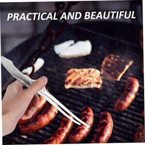 GANAZONO 2pcs Bbq Tongs Food Grill Stainless Steel Clips Korean Grill Slim Tongs for Cooking Heavy Duty Grilling Tongs Kitchen Food Tong Bread Tongs Outdoor Barbecue Tong Kitchen Supplies