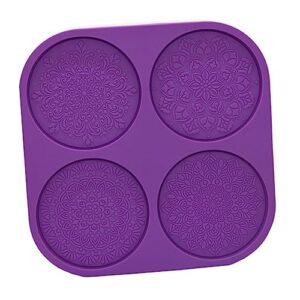 hakidzel mandala pattern stencil silicone tray casting silicone coaster molds resin silicone molds for resin mold for resin agate coaster resin coasters mandala pattern mold silicone mould