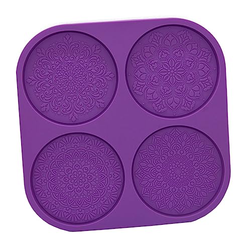 HAKIDZEL Mandala Pattern Stencil Silicone Tray Casting Silicone Coaster Molds Resin Silicone Molds for Resin Mold for Resin Agate Coaster Resin Coasters Mandala Pattern Mold Silicone Mould