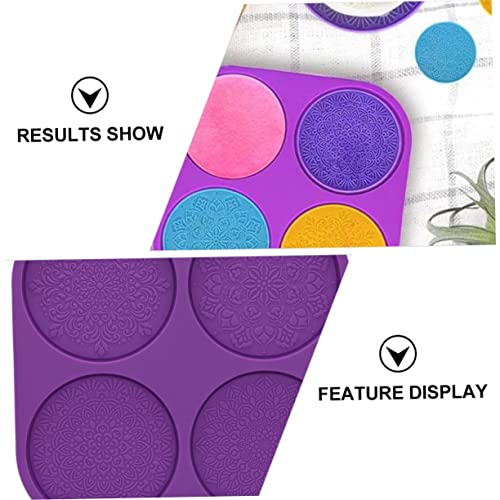 HAKIDZEL Mandala Pattern Stencil Silicone Tray Casting Silicone Coaster Molds Resin Silicone Molds for Resin Mold for Resin Agate Coaster Resin Coasters Mandala Pattern Mold Silicone Mould